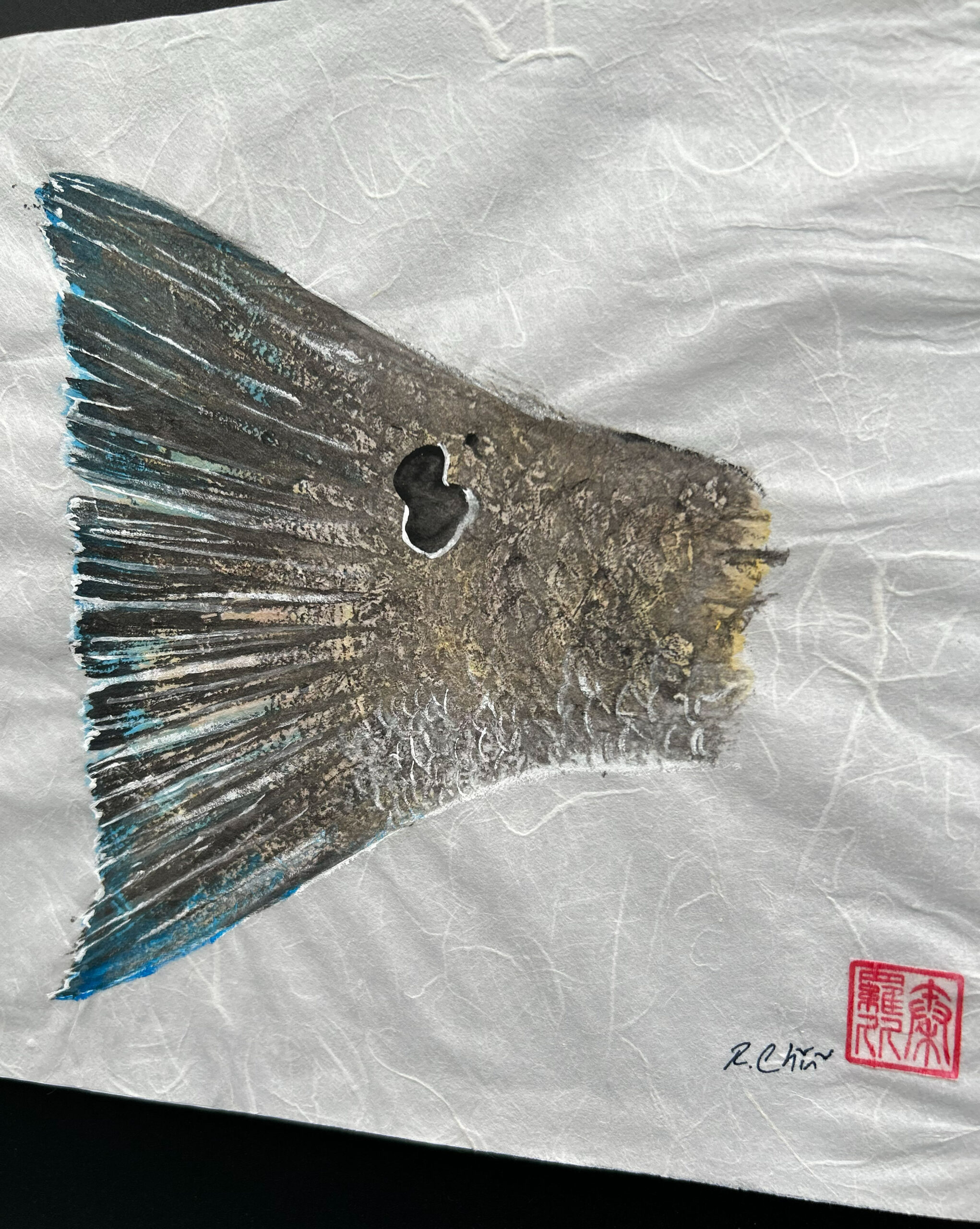Original Redfish Tail 8x10" (Horizontal)